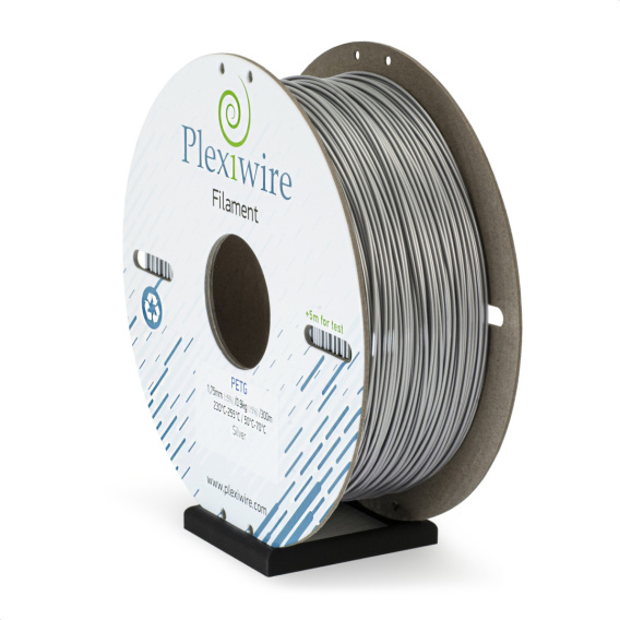 PETG filament Plexiwire 1,75mm Srebrny 0.9kg/300m | Sklep internetowy Plexiwire